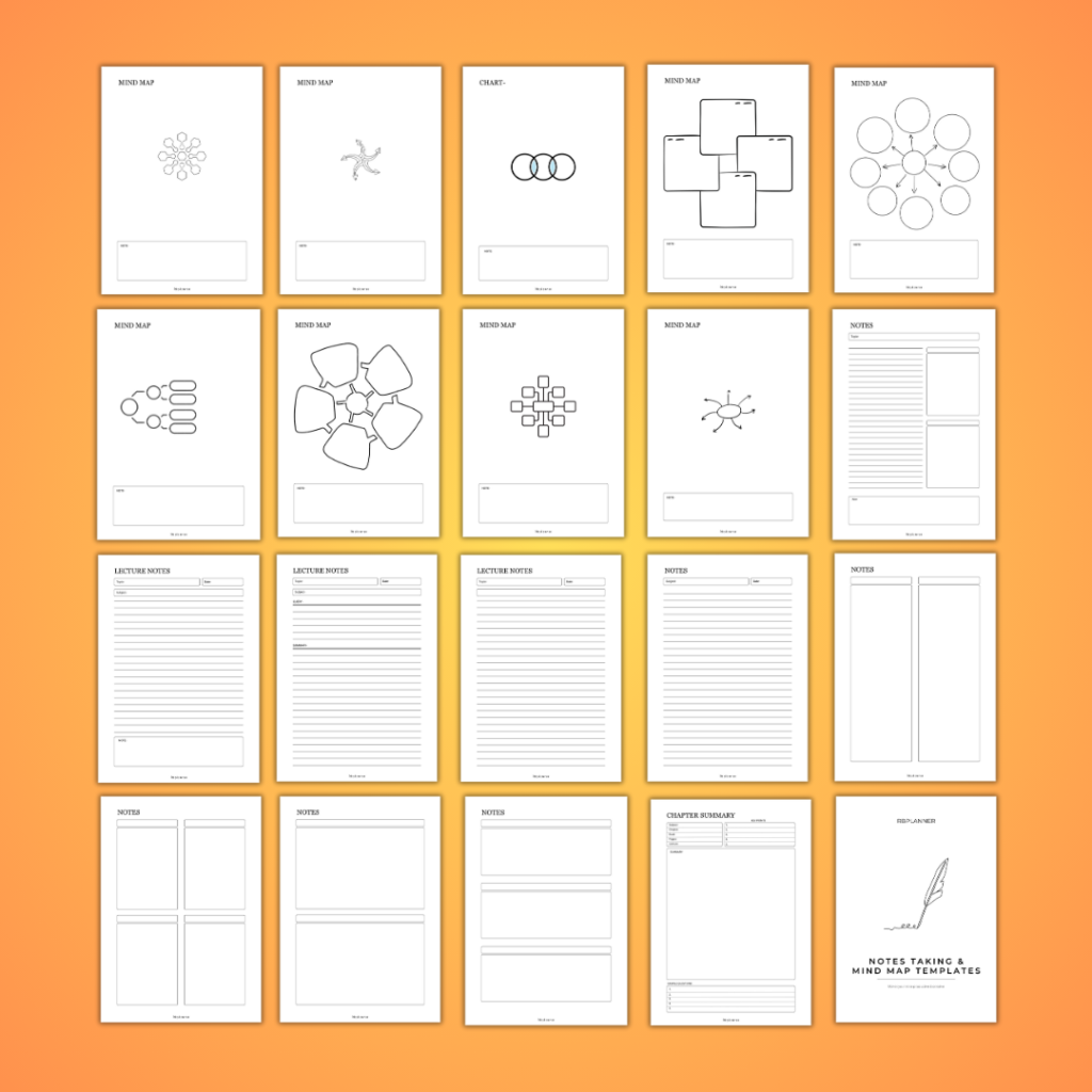 Notes Making, Mind Map & Chart Templates - Rbplanner